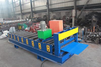 China 1000mm width raw material Corrugated Metal Roofing Roll Forming Machine Full Automatic Plc Control for sale
