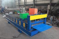 China 1000mm width raw material Corrugated Metal Roofing Roll Forming Machine Full Automatic Plc Control for sale