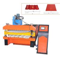 China Plc control 0.3-0.6mm  Double Layer Roll Forming Machine 15m/Min For Ppgi Panel Roof for sale