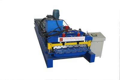 China PLC Control Color Steel Glazed Tile Roll Forming Machine Step Tile Type for sale