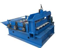 China Hydraulic Crimping PPGI Roof Tile Roll Forming Machine For Curved Arch Sheet for sale