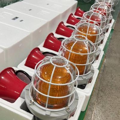 China Hazardous Warehouse Explosion Proof Alarm Light 180db 220 Vac 24 Vdc 36 Vdc for sale