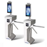 China Linux Face Recognition Turnstile Card Reader Turnstile With Body Temperature Detection for sale