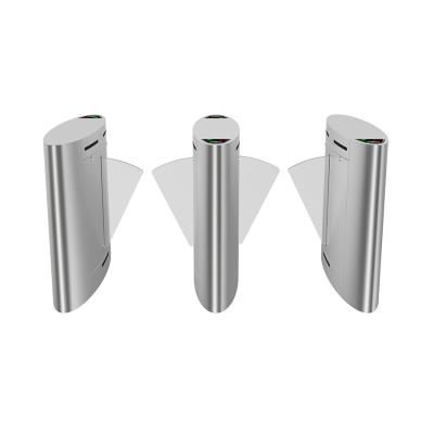 China Low Noise Pedestrian Turnstile Gate Access Control Security Flap Barrier for sale