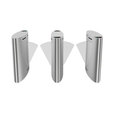 China Quick Pass Hands Free Flap Barrier Slim Speed Gate Turnstile With Face Recognition for sale