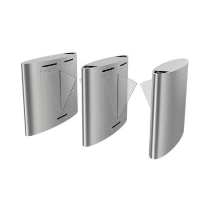 China High Speed Flap Barrier Turnstile Gate Security Access Control System With IC/ID Card Reader for sale