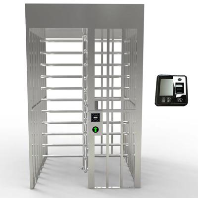 China Automatic Entrance Waist Full Height Turnstile With Card Reader Face Recognition for sale
