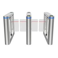 China High Security Swing Barrier Turnstile Gates Face Recognition Fingerprint Access Control for sale