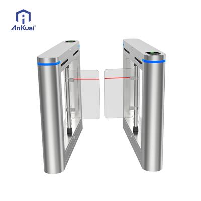China 304 Stainless Steel Swing Turnstile with Bi-Directional Access and Anti-Tailgating for Secure Entry Control for sale