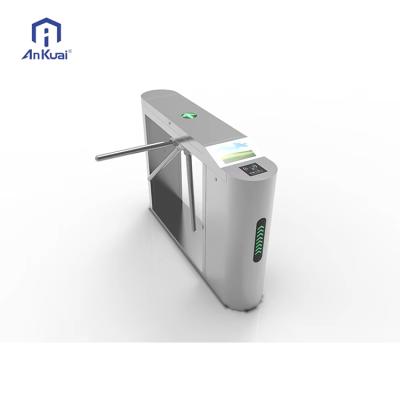 China Semi-Automatic Vertical Tripod Turnstile with 600mm Passage Bi-Directional Access and Stainless Steel Construction for sale