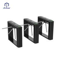 China High Security Tripod Turnstile with Face Recognition QR Code Reader and 304 Stainless Steel Construction for Metro and Office Entrance for sale
