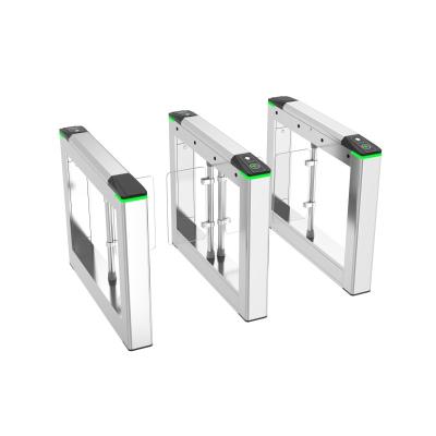 China Automatic SUS304 Stainless Steel Swing Barrier Turnstile with Bi-Directional Arm Turning and Anti-Tailgating Access Control for sale