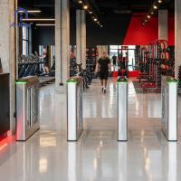 China Stainless Steel Swing Turnstile Gate for Gym/Fitness Center Access Control and Preventing Unauthorized Entry for sale