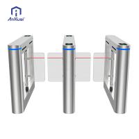 China High-end Stainless Steel Swing Turnstile Gate for Office Lobby/Government Supports Facial Recognition/Card/QR Code Readers for sale