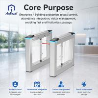 China Personnel Access Control Column 4-channel Speed Swing Turnstile Gate with Face Recognition for High-end Office Lobby for sale