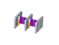 China Anti-Rust SUS304 Stainless Steel Swing Turnstile Barrier, Supported by 220V±10% 50Hz Power Input for sale