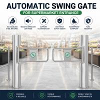 China Automatic Supermarket Swing Turnstile Pedestrian Gate for Shopping Mall and Retail Security for sale
