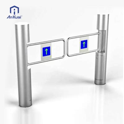 China Automatic Sensor 304 Stainless Steel Cylindrical Swing Gate Turnstile Infrared Gate Custom-made for Supermarkets Shopping Malls for sale