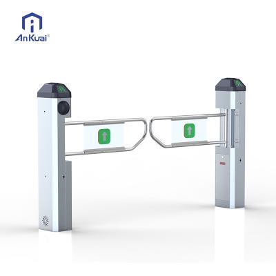 China Passing Speed 40 persons per minute 2 Way Operation Direction Steel Swing Barrier Gate Turnstile Infrared Remote Control Automatic Security for Supermarket Entry for sale