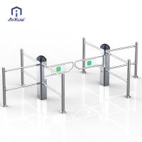 China Passing Speed 40 persons per minute 2 Way Operation Direction Steel Swing Barrier Gate Turnstile Infrared Remote Control Automatic Security for Supermarket Entry for sale