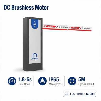 China Smart Automatic Boom Barrier Gate with 24V Brushless DC Motor for Office Building Parking Management System for sale
