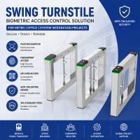 China Biometric Face Fingerprint QR Swing Barrier Turnstile 304 Stainless Anti-Tailgating for Metro Office System Integration Project for sale