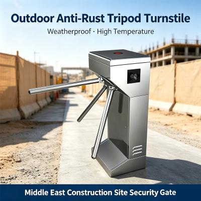 China Outdoor Anti-Rust Tripod Turnstile Weatherproof for Middle East Construction Site High Temperature Security Gate for sale