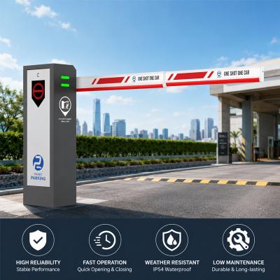 China Anti-Crush Automatic Straight Folding Fence Arm Boom Barrier Gate 24V DC Motor for Toll Station Parking Lot Entry Management for sale