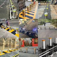 China Hydraulic Rising Bollard 304 Stainless IP67 Waterproof Anti-Collision for Government Embassy Commercial Saudi Arabia GCC for sale