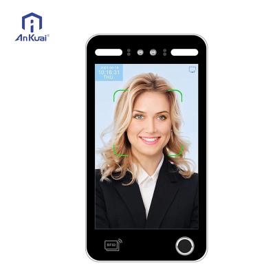 China 10.1 Inch IPS Screen IP65 Waterproof Outdoor Face Fingerprint Terminal Biometric Time Attendance Door Lock Access Control for sale