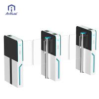 China Speed Gate Turnstile 304 Stainless Steel Face Recognition QR Code RFID Card Swing Barrier Gate for Office Building Metro Lobby for sale