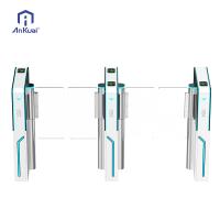 China Speed Gate Turnstile 304 Stainless Steel Face Recognition QR Code RFID Card Swing Barrier Gate for Office Building Metro Lobby for sale