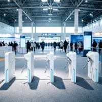 China Full Automatic Tripod Turnstile 3 Arms Barrier Gate Anti Tailgating Bidirectional Passage for Station Public Places for sale