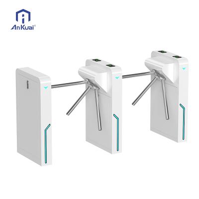 China New Design Automatic Rfid Ticket Fitness System Tripod Turnstile Gate Semi Auto / Fully Auto Triopd Drop Arm Turnstile for sale