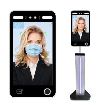 China 10.1 Inch HD IPS Biometric Face Recognition Turnstile Night Vision Reset Access Control QR Code Fingerprint Time Attendance Door WiFi USB for sale
