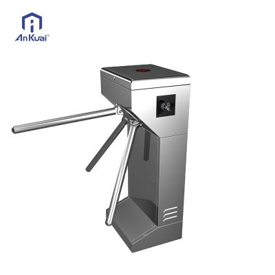 China 304 Stainless Steel Tripod Turnstile Anti Tailgating Support QR RFID Facial Reader for Factory Gym Scenic Spot for sale