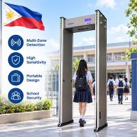China Portable Walk Through Metal Detector Gate Multi-Zone Detection Safety Archway for Philippines Primary & Secondary School Project for sale