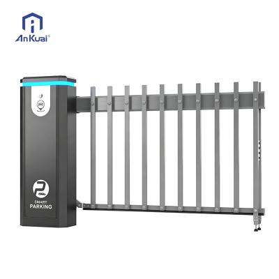 China Automatic Fence Boom Barrier Gate Long Arm Heavy Duty Parking Barrier with Red Green LED Indicator for Vehicle Access Control for sale