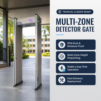 China Low Power Consumption Walk Through Metal Detector Gate Easy Installation Security Archway for School Project for sale