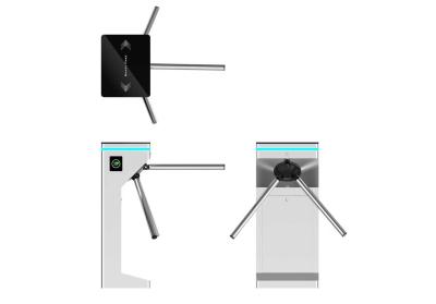 China AnKuai 304 Stainless Steel Tripod Turnstile, Semi-Automatic Pedestrian Access Gate, Support RFID & Face Recognition, Anti-Tailgating, For Factory, Office, Scenic Spot for sale