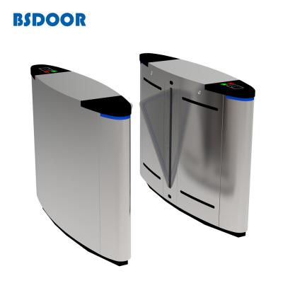 China Automatic 304 Stainless Steel Red Soft Flapper Security Turnstile Gate for sale