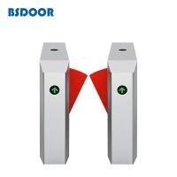 China Electronic ID IC Card Retractable Flap Barrier Smart Pedestrian Control for sale