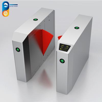 China Half Height Entrance RS485 40 Persons Flap Barrier Turnstile DC Brush Motor for sale
