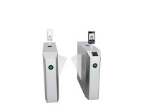 China Half Height Entrance RS485 40 Persons Flap Barrier Turnstile DC Brush Motor for sale