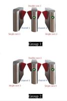 China Retractable Bi Direction 3s Reset Flap Gate Barrier Apartment School for sale