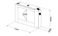 China LED Indicator Wing Turnstile Security Gates Speed Gate Entrance System for sale