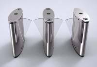 China SUS 304 Stainless Steel Flap Pedestrian Turnstile Gate flow Access Control Gate for sale