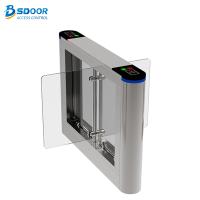 China Bi Directional Brushed Motor Single Core 30W Swing Barrier Turnstile for sale