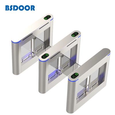 China Security Smart Card Supermarket CE Swing Barrier Turnstile for sale