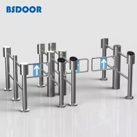 China Smart Card 600mm Width Manual Swing Gate Supermarket Turnstiles Access Control for sale